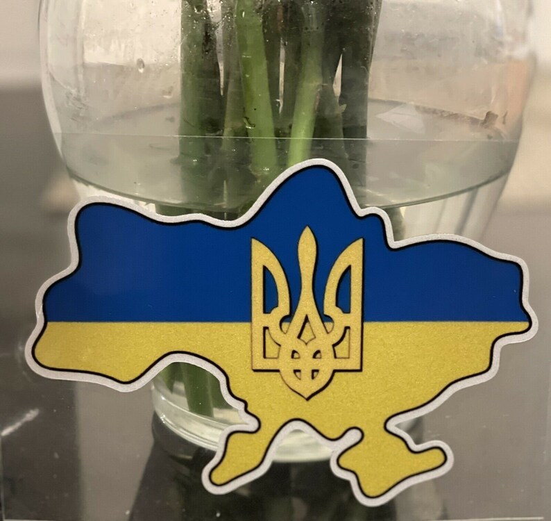 Ukraine Flag Trident Car Sticker Map Decal Ukrainian Car Accessories