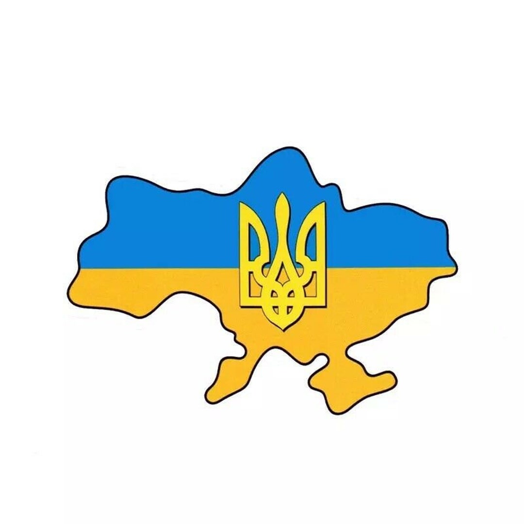 Ukraine Flag Trident Car Sticker Map Decal Ukrainian Car Accessories ...