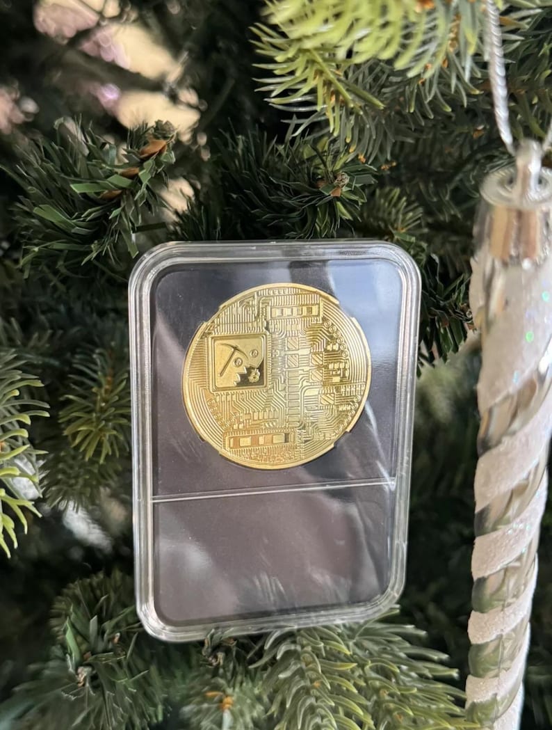 Bitcoin Physical Coin, Golden Color Crypto Collectible, Handmade ...
