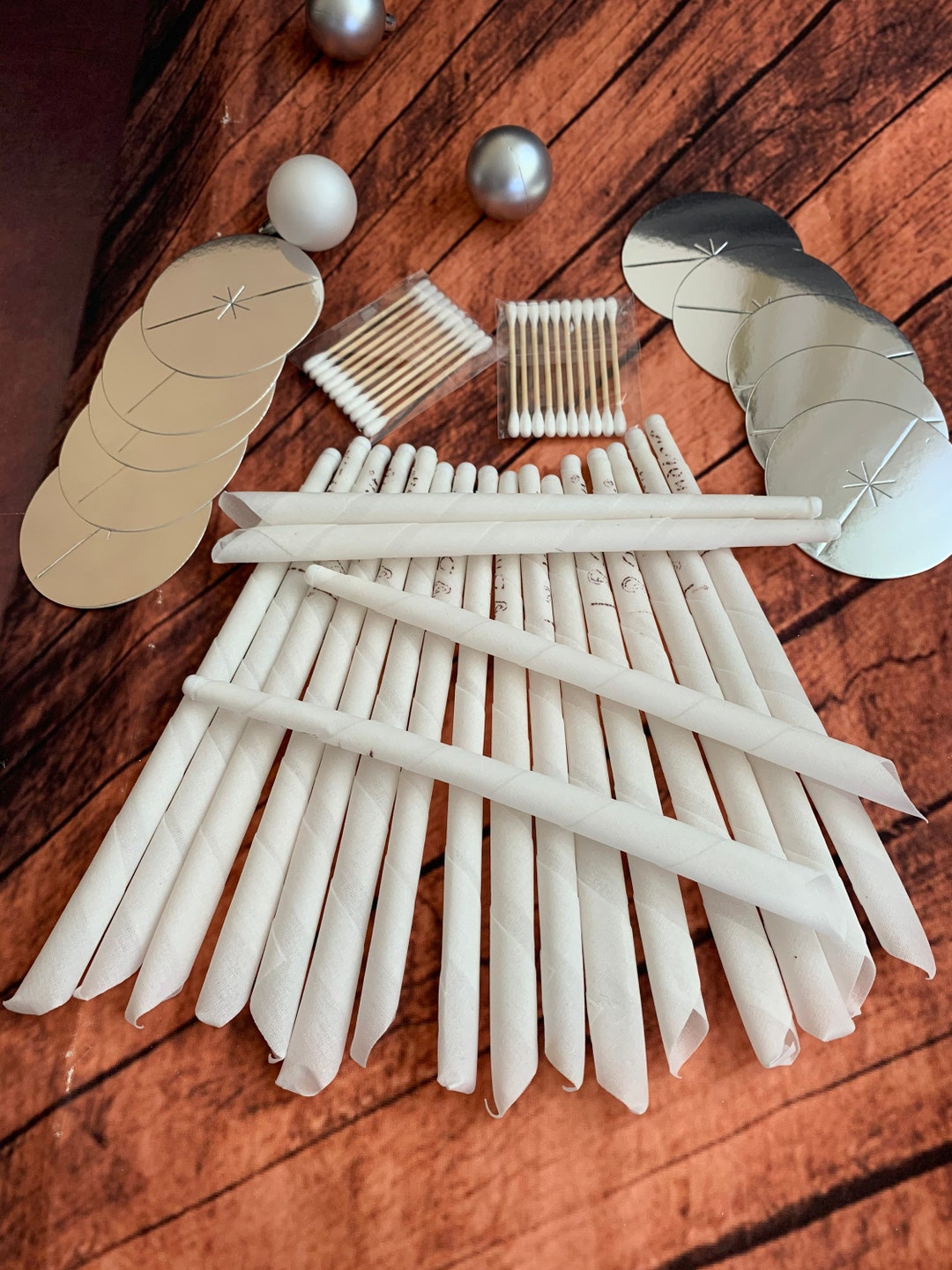 20 Beeswax Ear Candles Set: White Mint, Swabs & Discs Included - Etsy