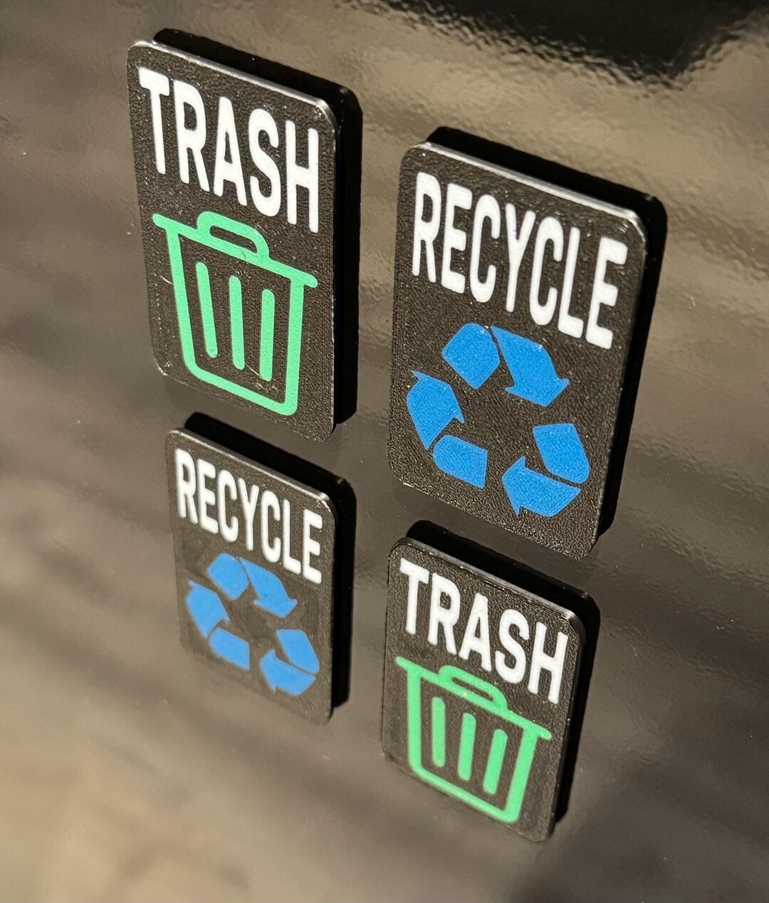 Trash Sign , Recycle Sign , Magnet Trash Can Sign , Recycle Can Magnet ...