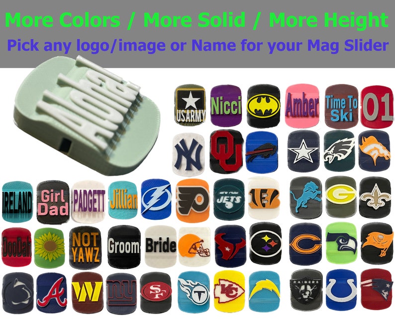 NFL Yeti Top Mag Magnet Slider Custom Text Magnet Lid Tumbler - Etsy