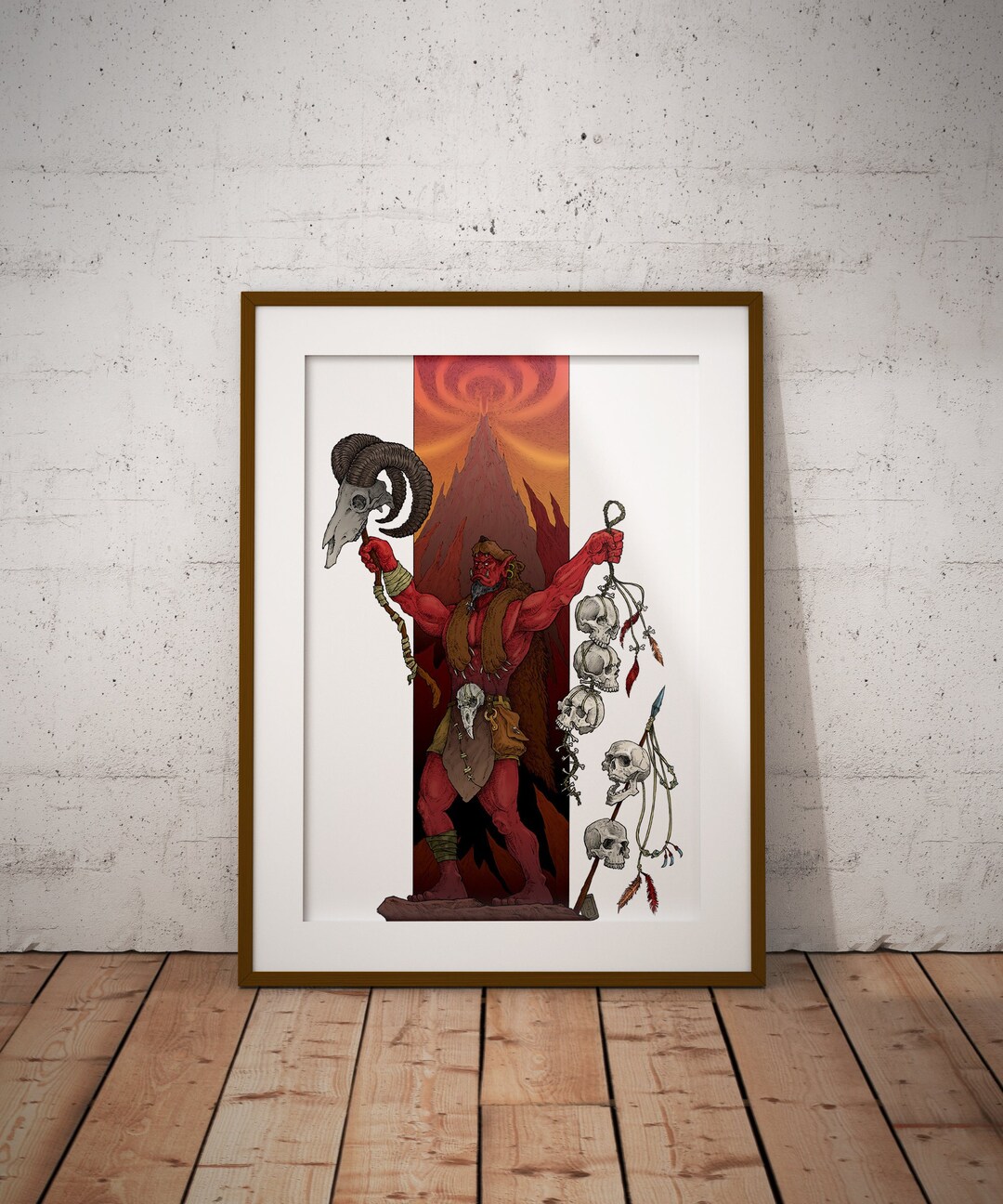 Orc Shaman /orc Drawing, Cleric, Barbarian Orc, Mountain, Magic, Shaman ...