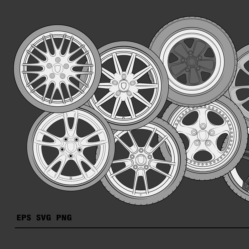 Rims Svg, Eps, Png, Transparent Background, Instant Download. - Etsy