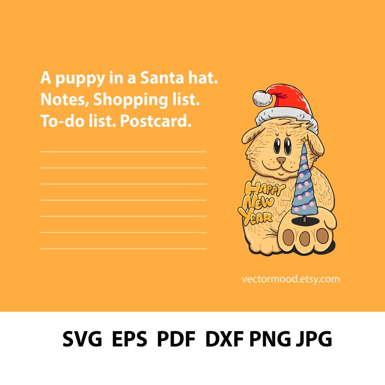 Puppy Santa Hat Svg - Etsy