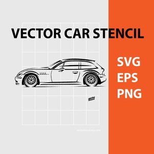 Vector Car Stencil, EPS, PNG, SVG - Etsy