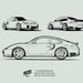 Porsche 911 Vector Set, Digital Drawn Wall Art - Etsy