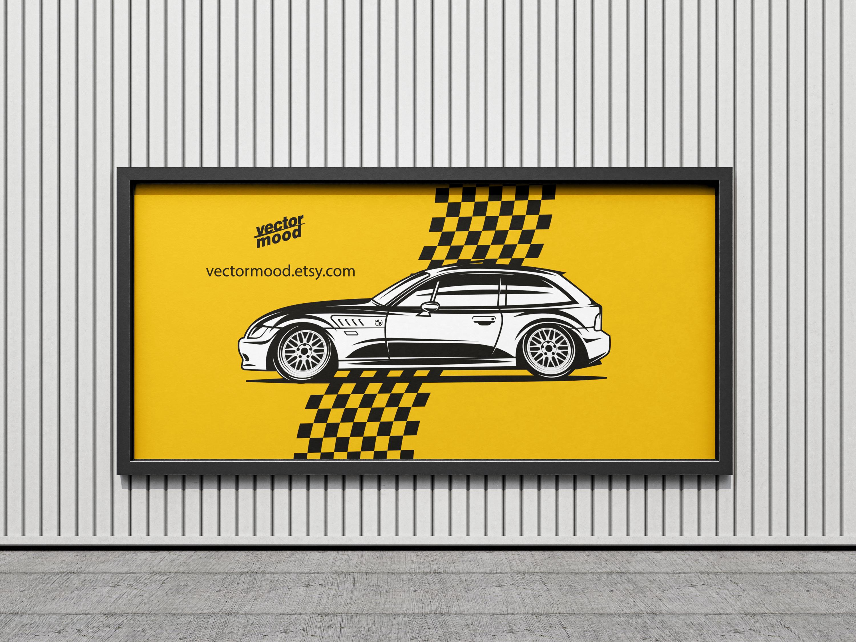 Vector Car Stencil, EPS, PNG, SVG - Etsy