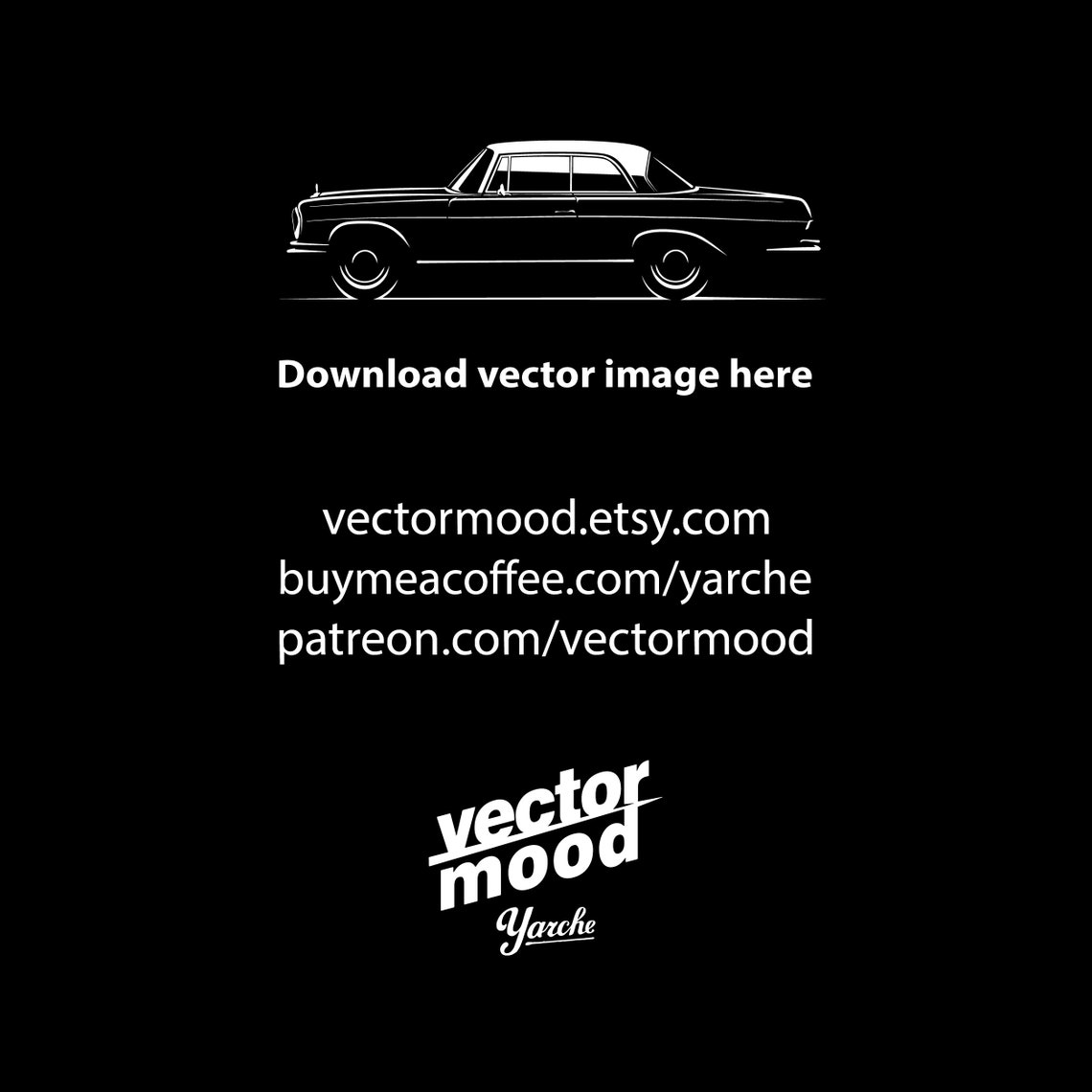 Old Mercedes Coupe Vector, Digital Drawn Wall Art. SVG Format - Etsy