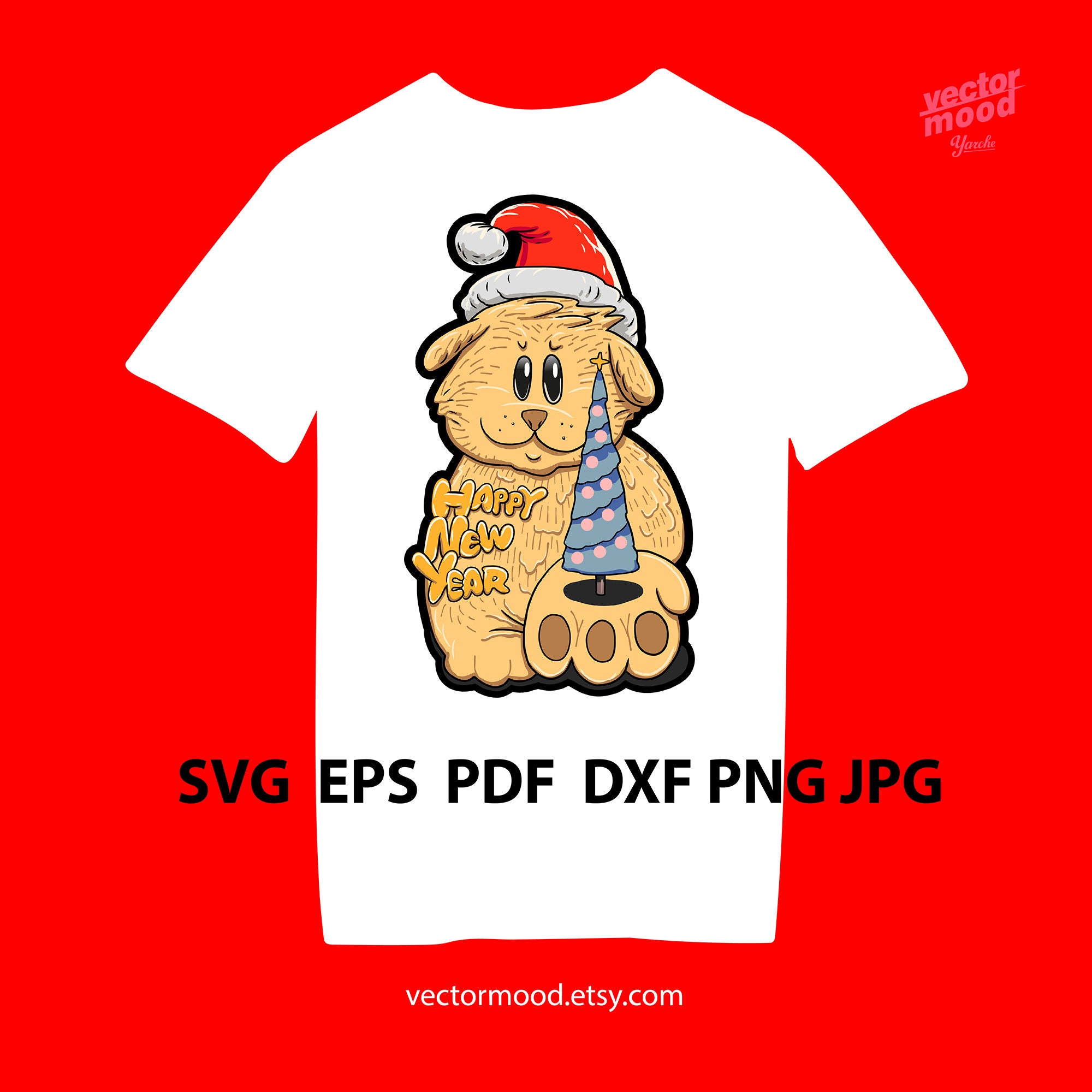 Puppy Santa Hat Svg - Etsy