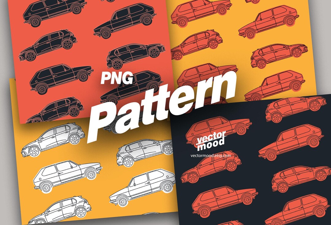Gti Vector Set Car, EPS, PNG, SVG Wallpapers and Patterns - Etsy