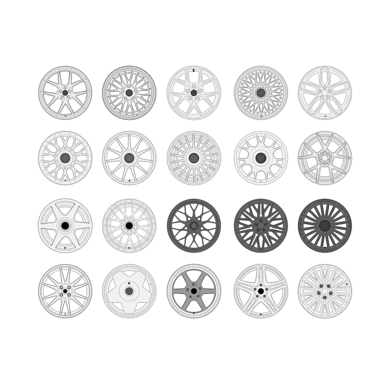Rims SVG, PNG, Transparent Background, Instant Download. - Etsy