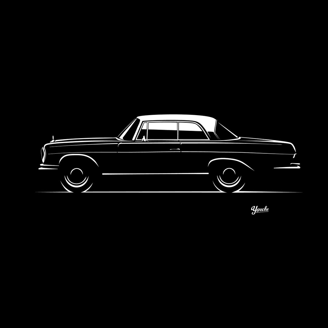 Old Mercedes Coupe Vector, Digital Drawn Wall Art. SVG Format - Etsy