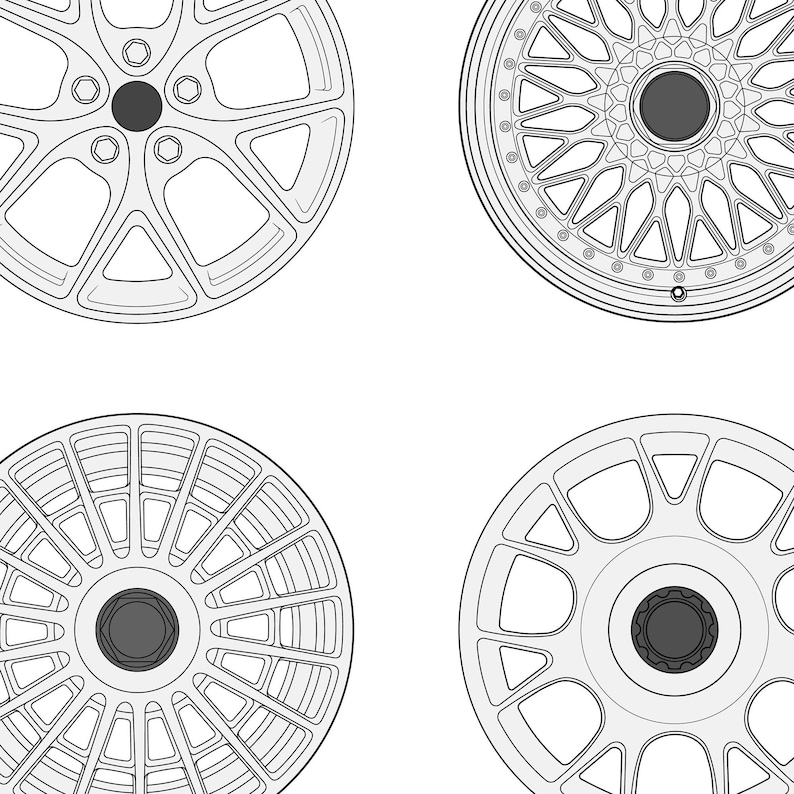 Rims SVG, PNG, Transparent Background, Instant Download. - Etsy