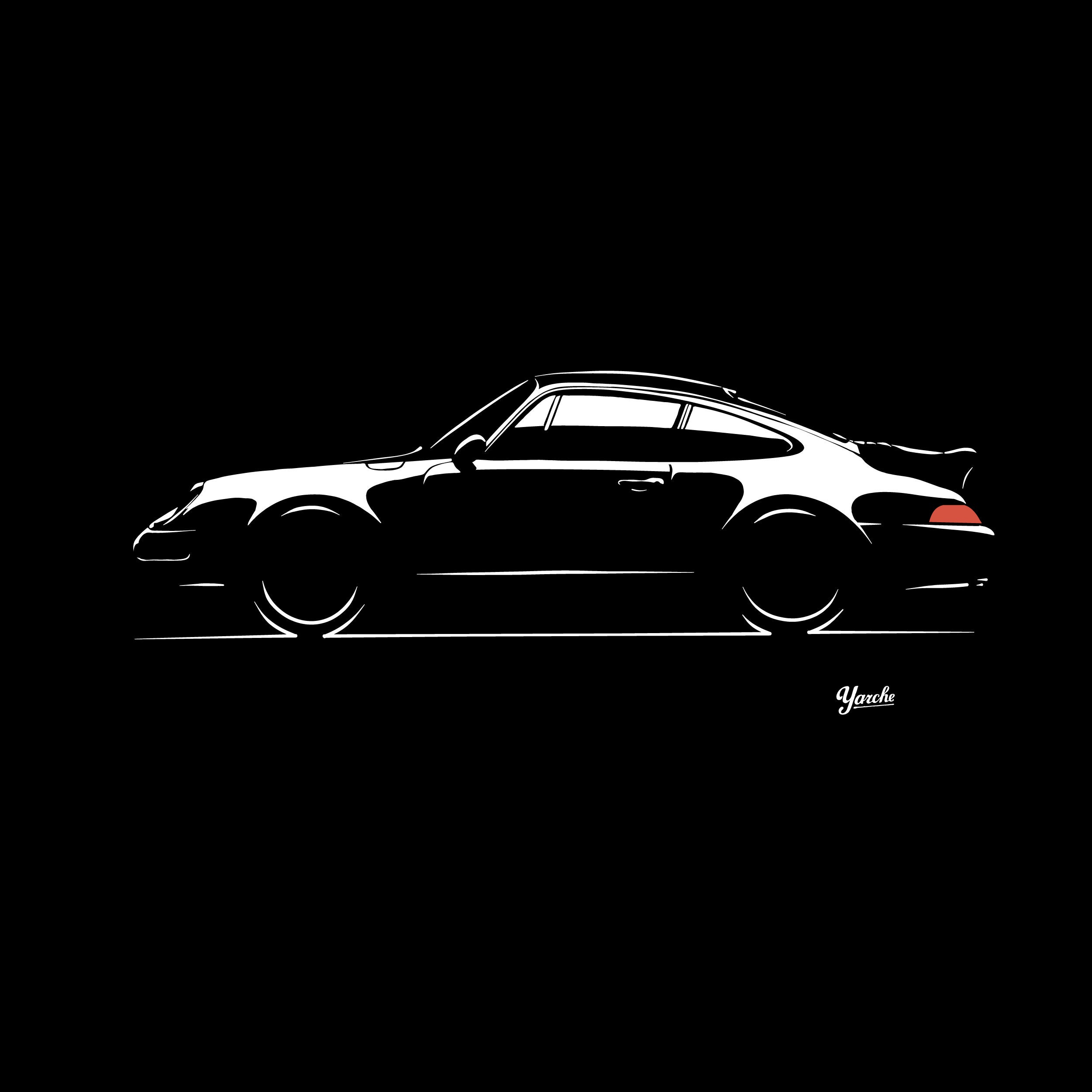 Porsche 911 Evolution Car Set Vector Poster Prints, Wall Art, Hand ...