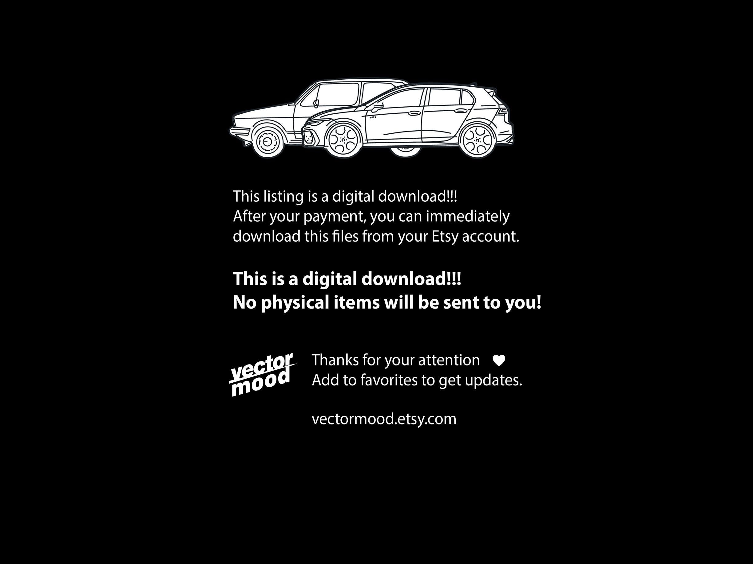 Gti Vector Set Car, EPS, PNG, SVG Wallpapers and Patterns - Etsy