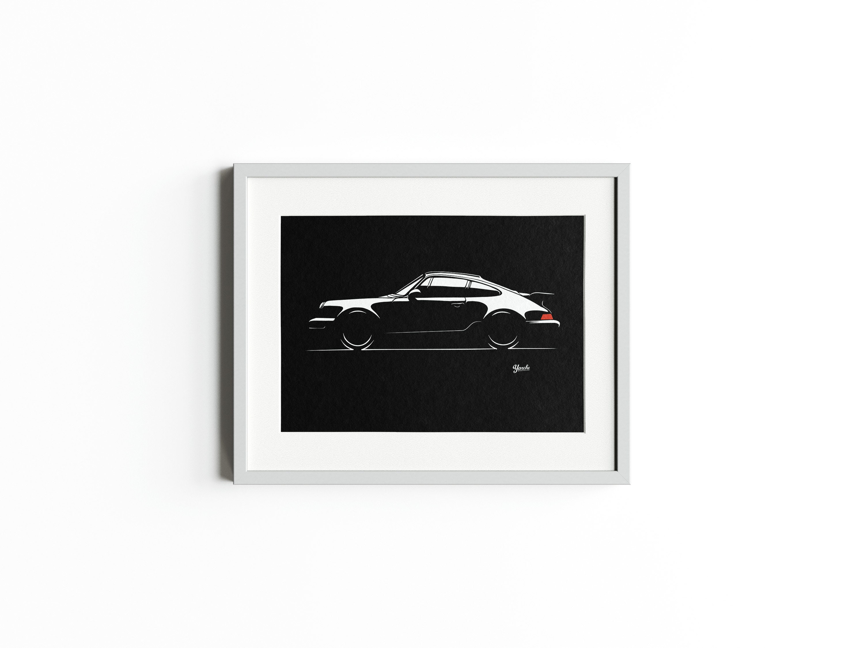 Porsche 911 Evolution Car Set Vector Poster Prints, Wall Art, Hand ...