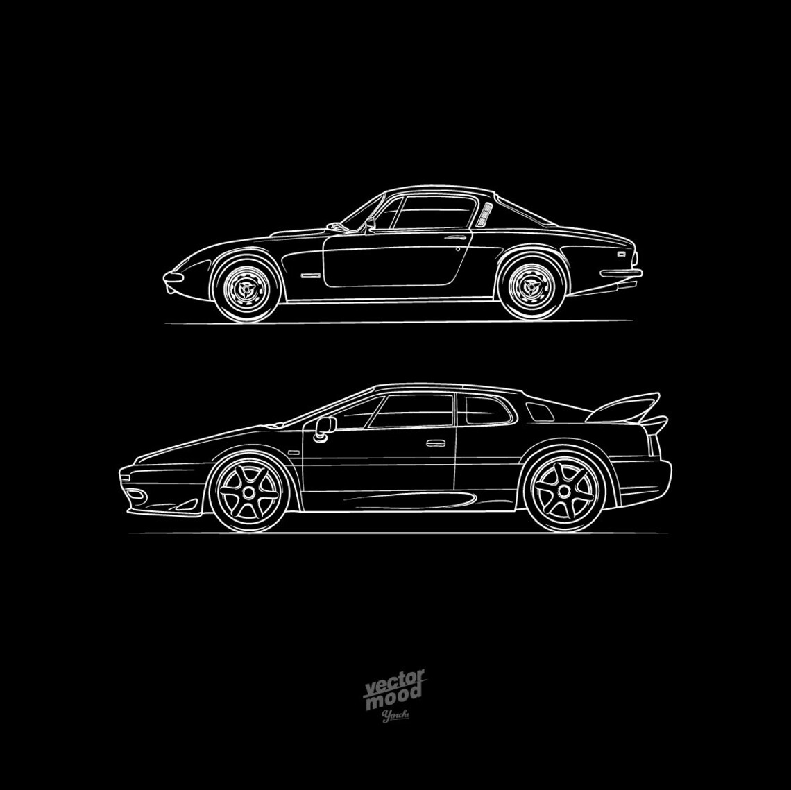 Cars Combo, EPS Format Hand-drawn Vectorimage of a Car. Perfect for ...