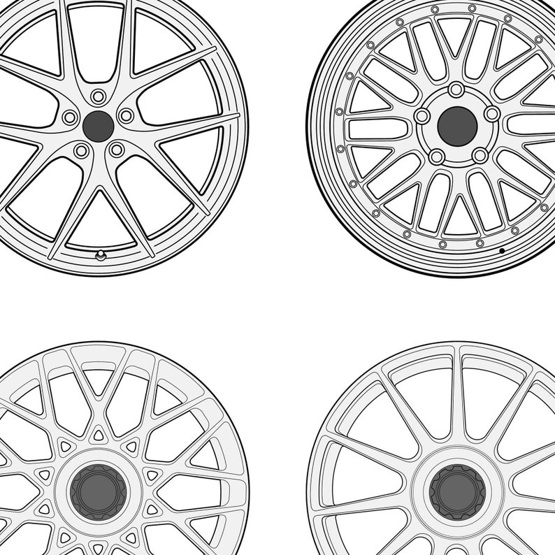 Rims SVG, PNG, Transparent Background, Instant Download. - Etsy