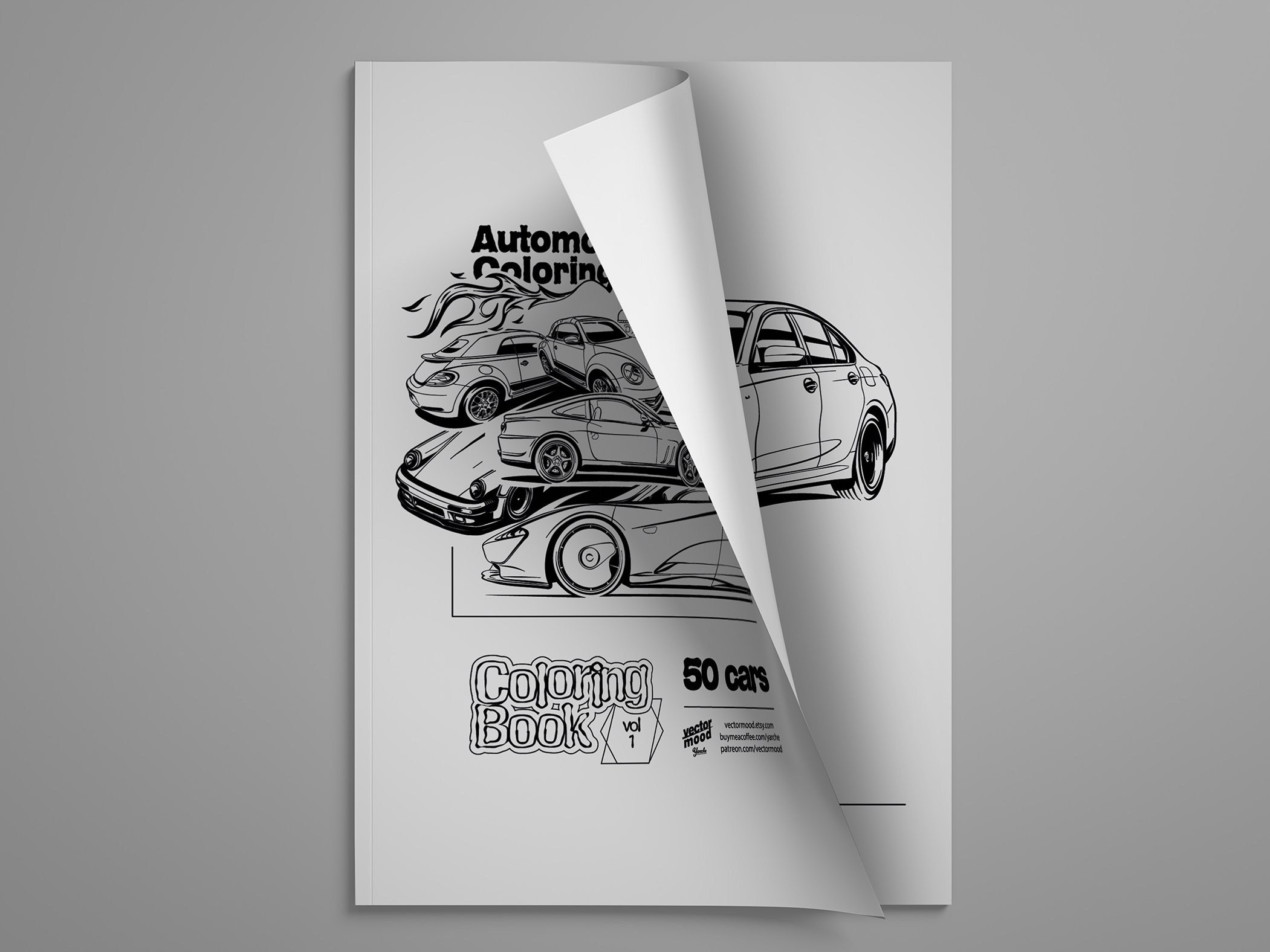 Cars Coloring Book, Printable PDF Format, Nursery Room Decor, Toddler ...