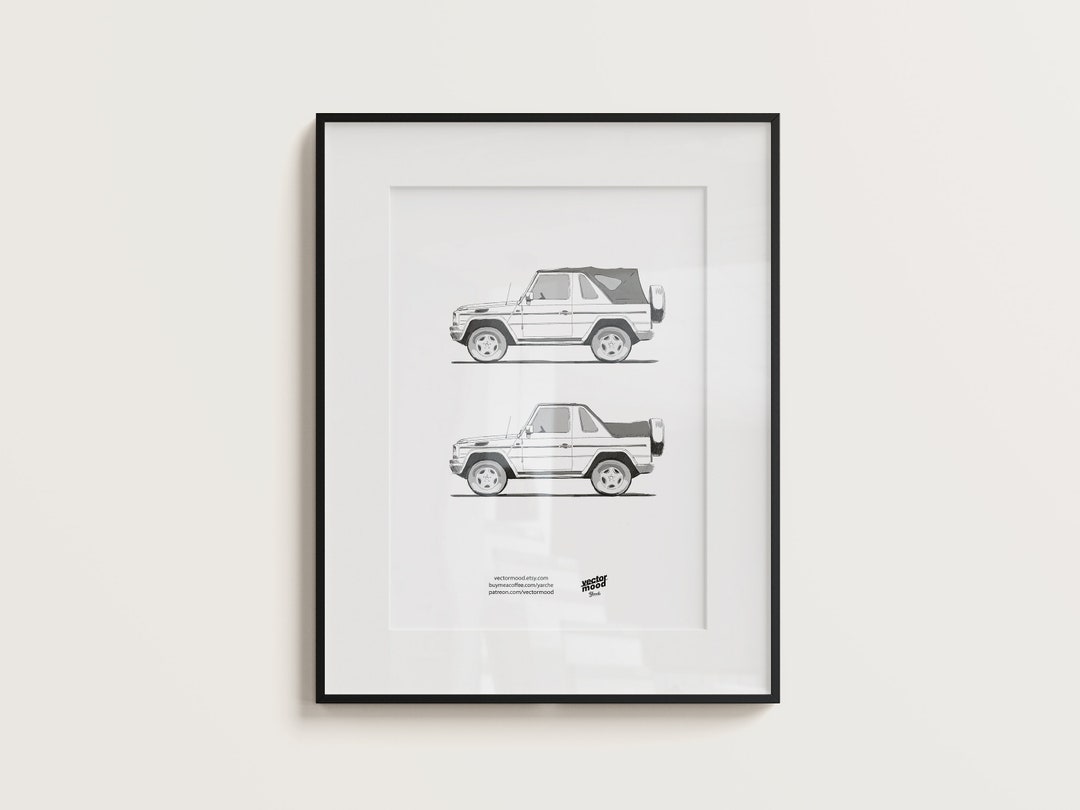 Merc G Cabrio Sketch. Jpg Digital Download Wall Art. - Etsy