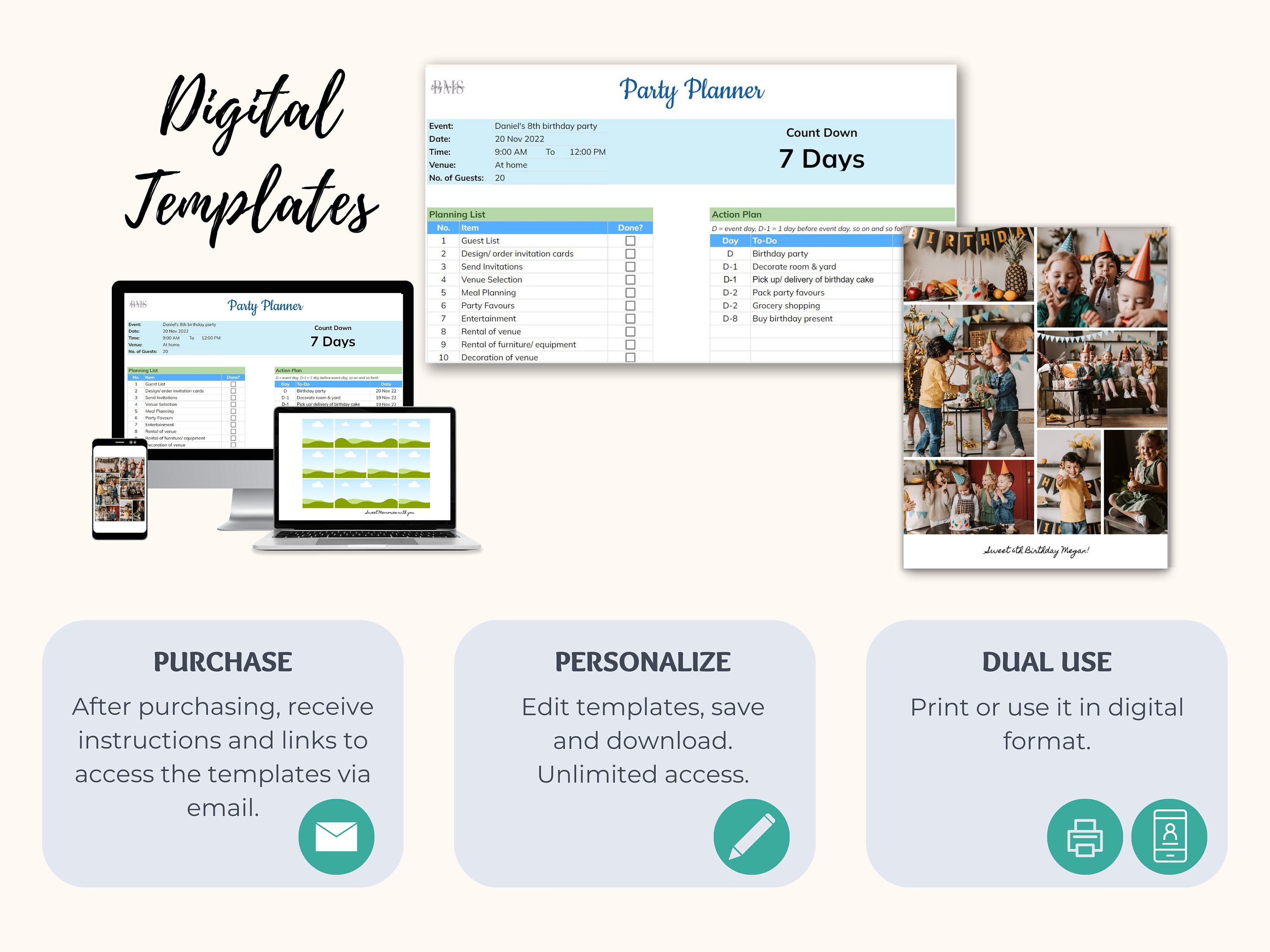 Ultimate Party Planning Bundle Event Planner Party Planning Photo Album ...