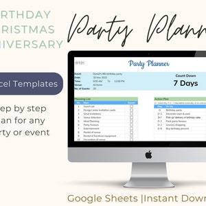 Event Planner Spreadsheet Template | Party Planning | to Do List | Guest List | Shopping List ...