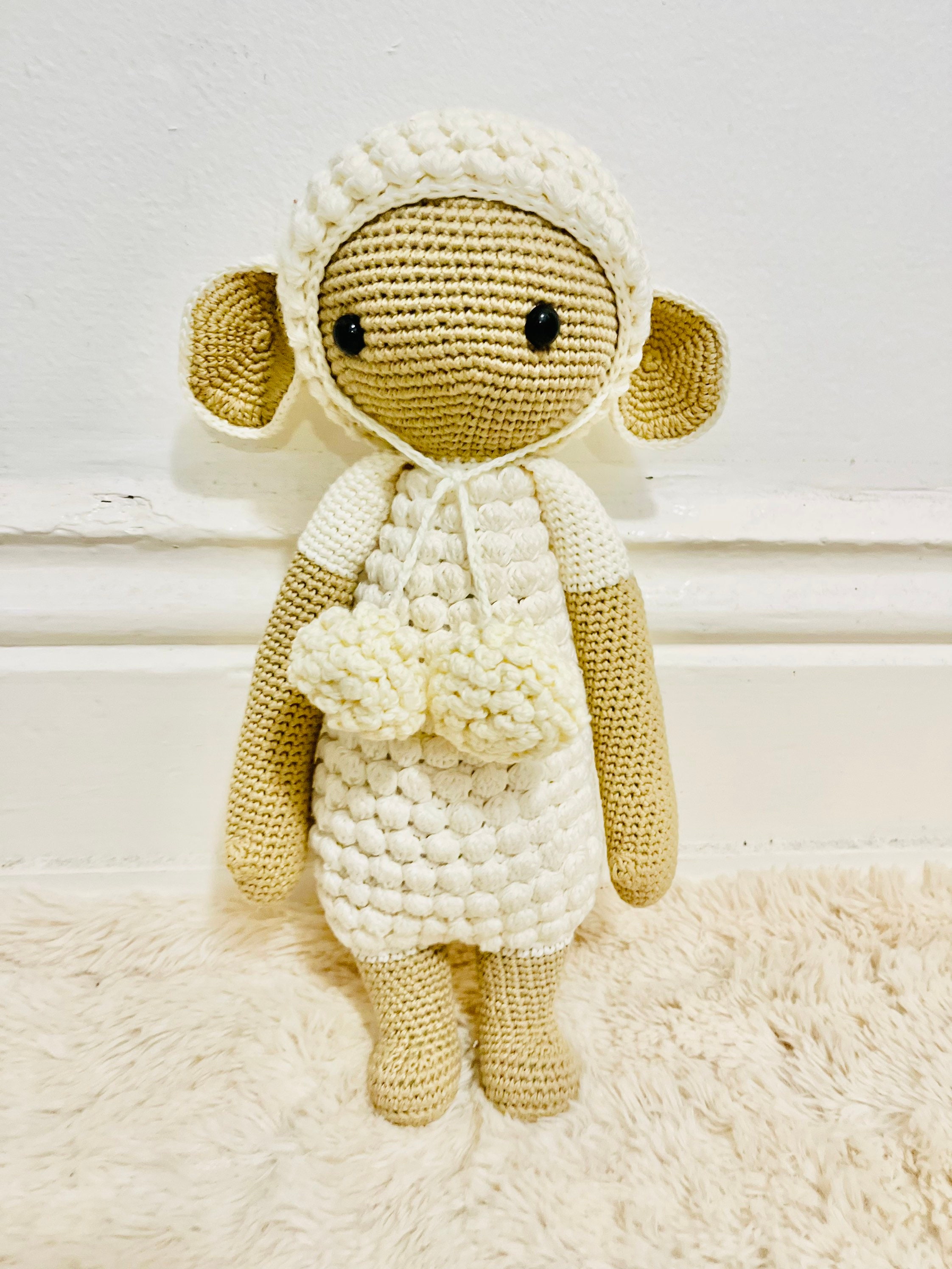 Crochet Lamb Doll Sheep Pram Toys Crochet Sheep Doll - Etsy