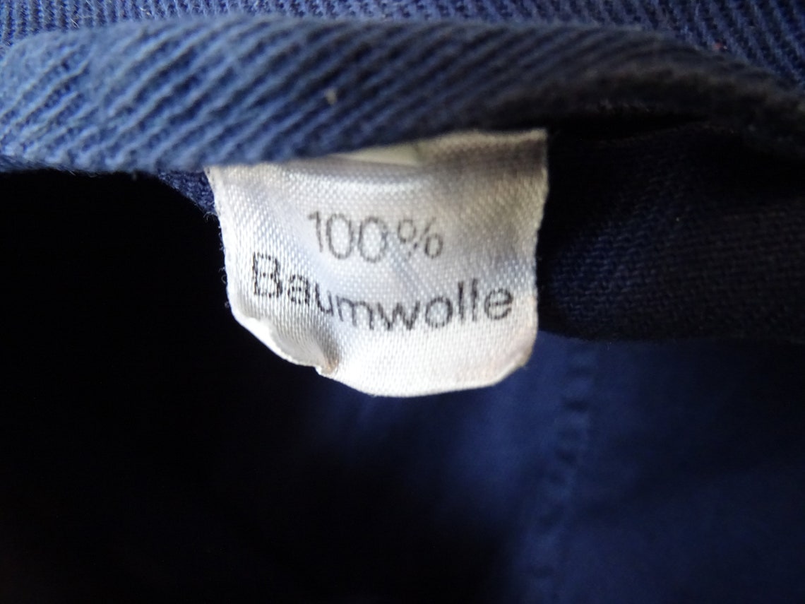 Vintage European Chore Jacket French Style Workwear Blue 80s 1980s ...