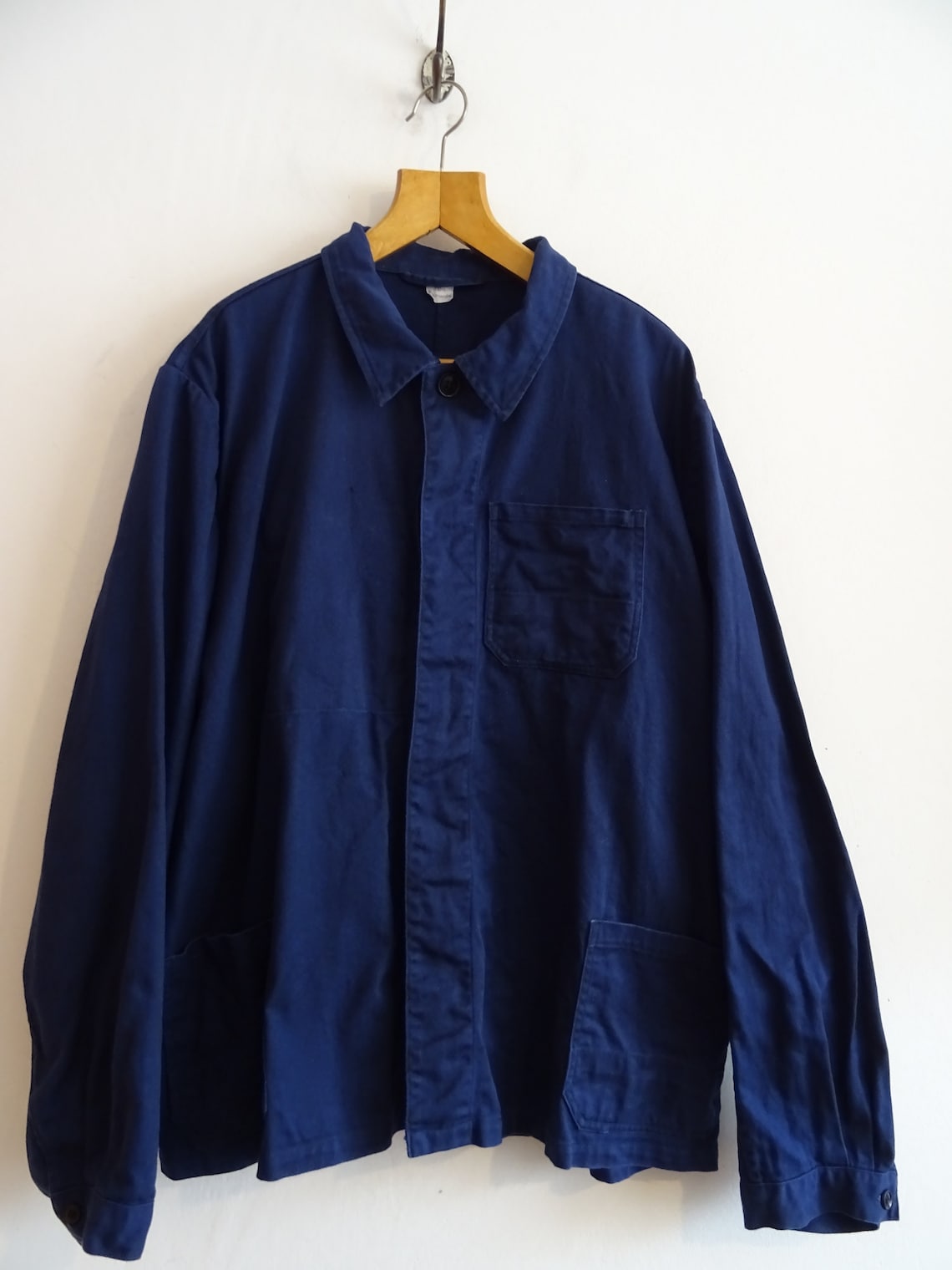 Vintage European Chore Jacket French Style Workwear Blue 80s 1980s ...