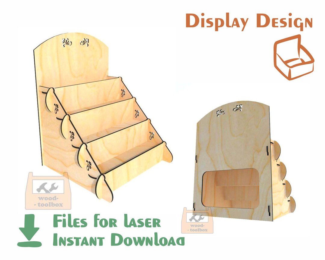 Display for Goods and Sweets – Laser Cut Files , Svg, Dxf, Pdf, AI ...