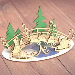 Christmas Bridge Scene - Laser Cut File. Cdr, Dxf, Ai, Svg Files ...