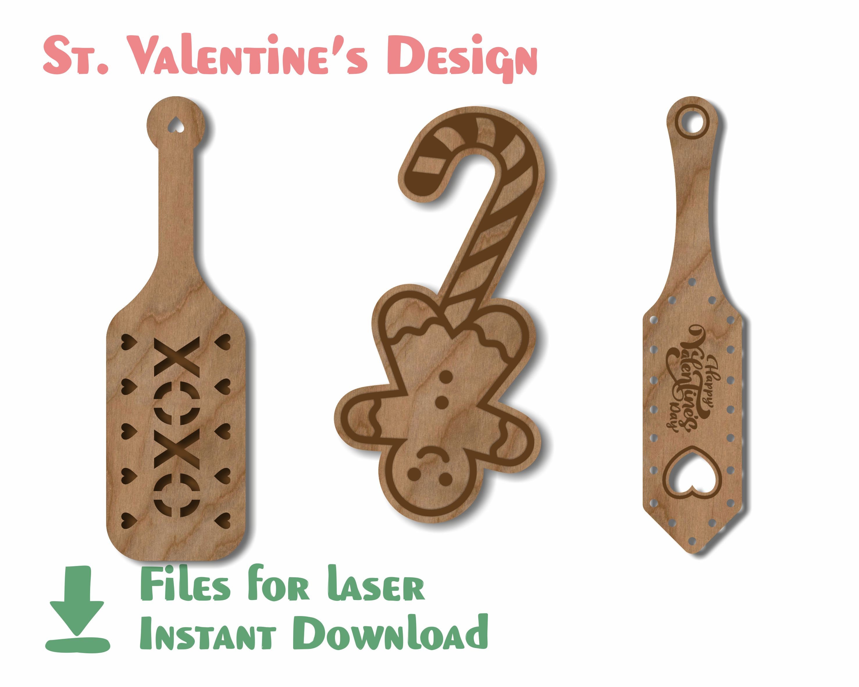 Spanking Paddle – Laser Cutting Files. Vector Cdr Dxf Svg for Laser Cut ...
