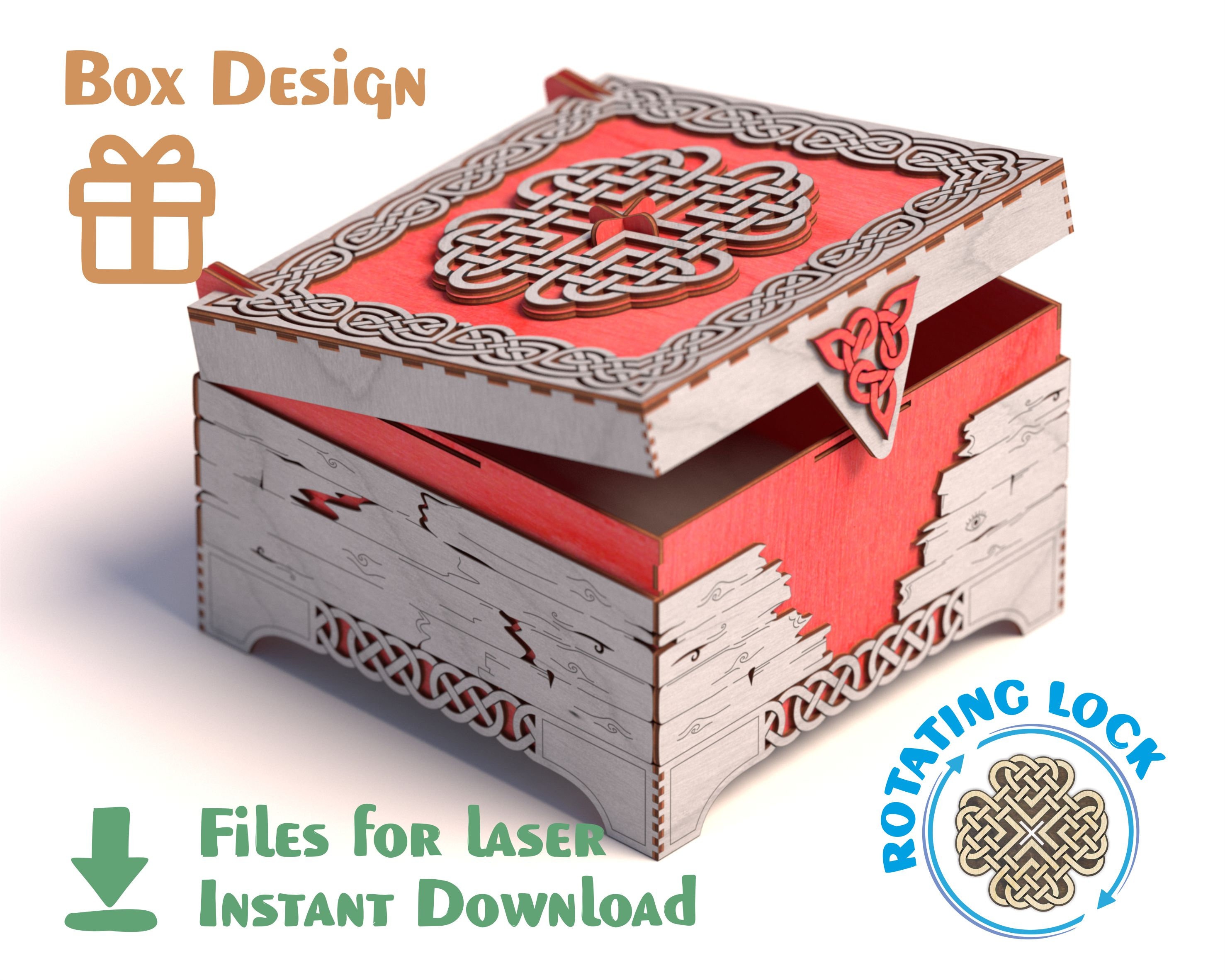 Medieval Decorating Box Laser Cut Files Digital Template - Etsy