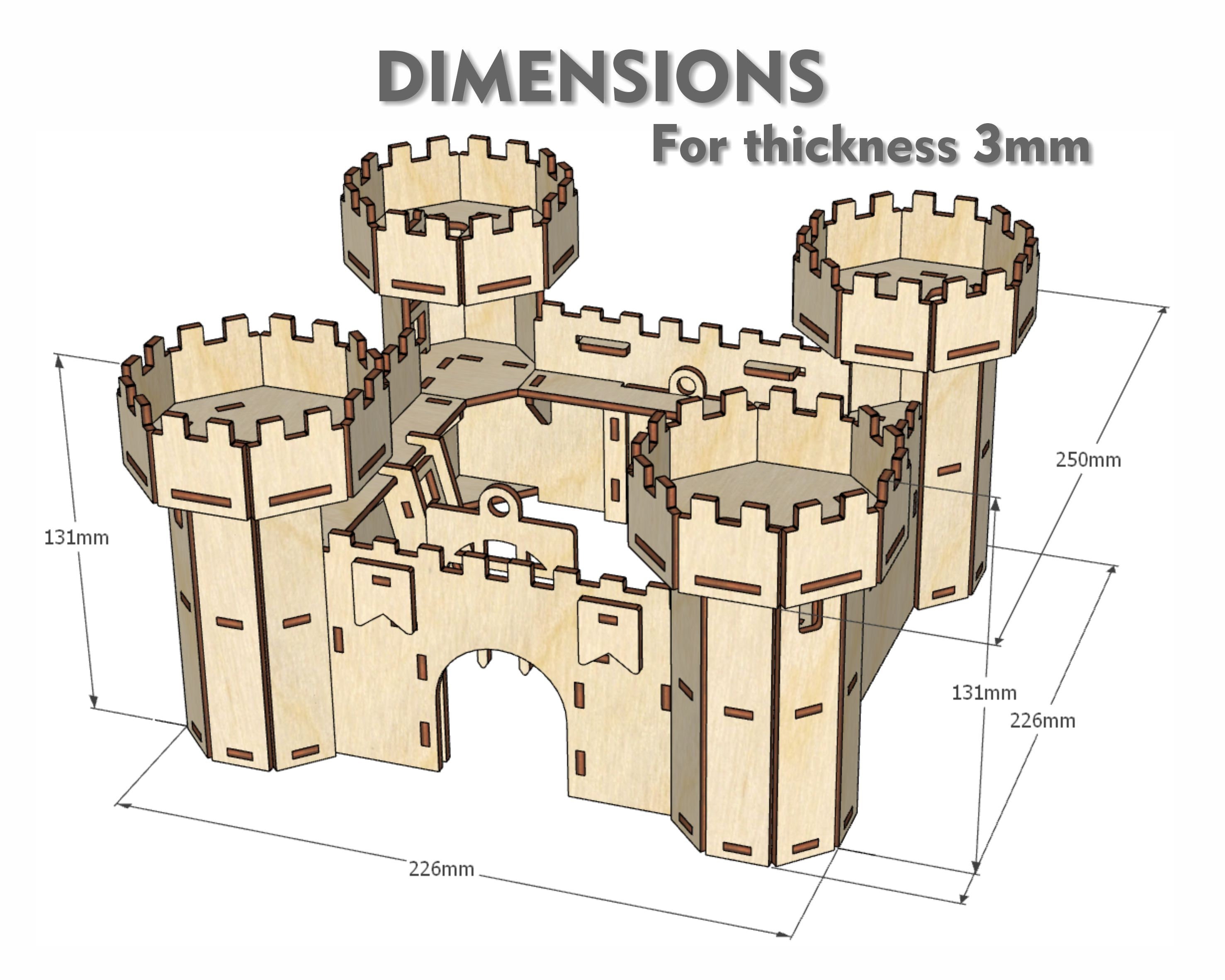 Fortress - Laser Cut Files - Instant Download Digital Template - SVG ...