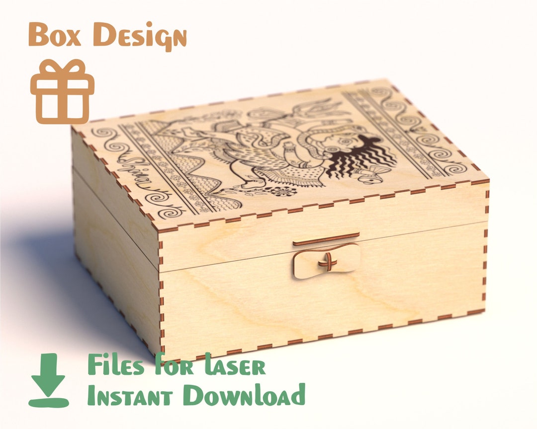Digital Download India - Custom Wooden Box - Laser Cut Files - Laser ...