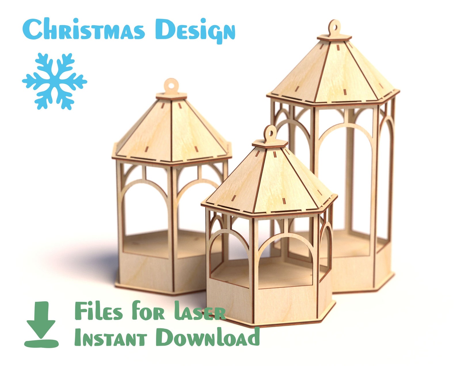 Simple Lantern - Laser Cut File. Cdr, Dxf, Ai, Svg Files. Instant ...