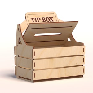 Tip Box – Laser Cut Files - Digital Template - File for Laser Cutting ...