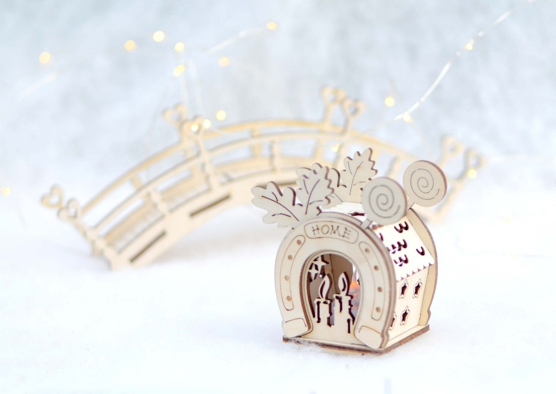 Cute Christmas Houses Laser Cut File. Christmas Village. - Etsy