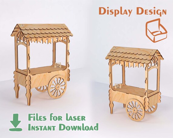 Sweet Cart Version 2 Laser Cut Files SVG DXF CDR Vector - Etsy