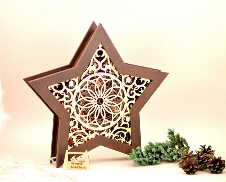 Christmas Stars (10 Pieces) – Laser Cut Files - Svg+dxf+pdf+ai ...