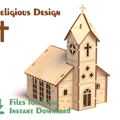 Church Laser Files Building Modelling Custom Files for - Etsy