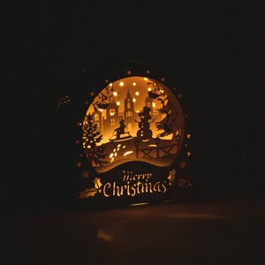 Christmas Nightlights (5 Pieces) – Laser Files. Shadowbox - Christmas ...