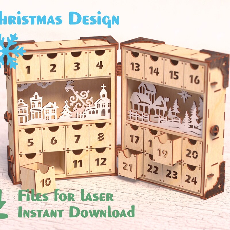 Laser Cut Advent Calendar - Etsy New Zealand