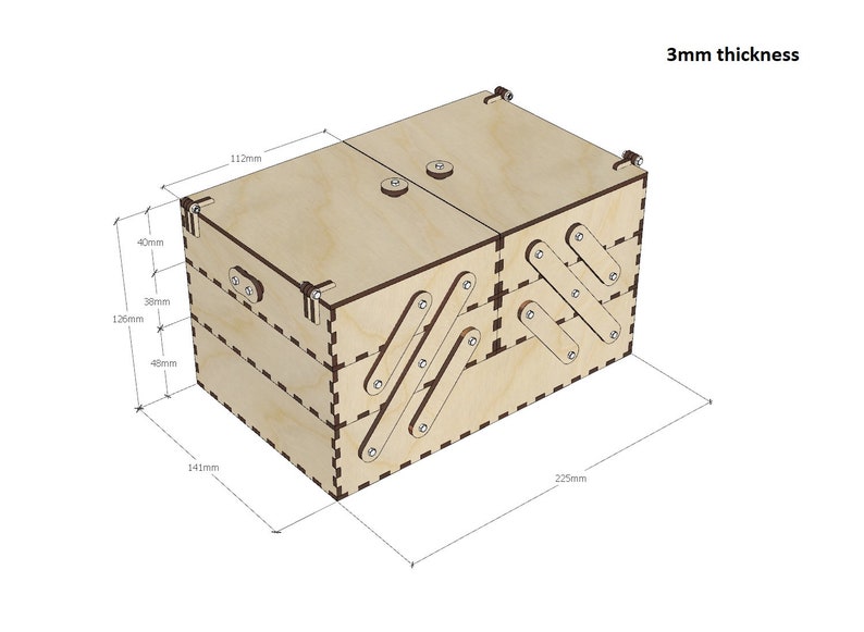 Transformer Box With 5 Compartments - Laser Files - CDR, DXF, SVG ...