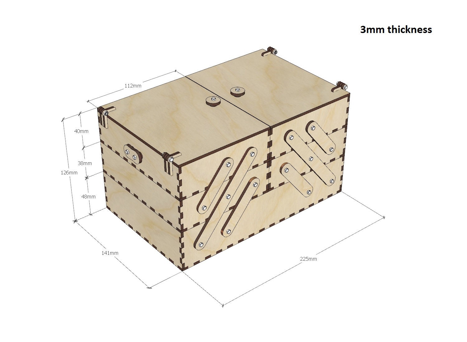 Transformer Box With 5 Compartments Laser Files CDR DXF - Etsy