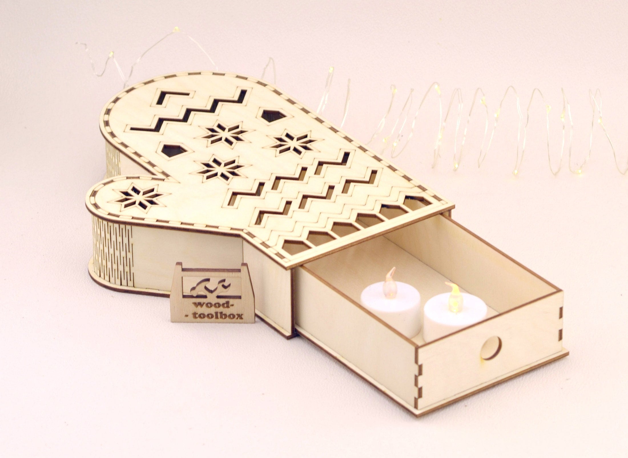 X-mas Mitten – Laser Files, Wooden Christmas Design / Digital Laser Cut ...