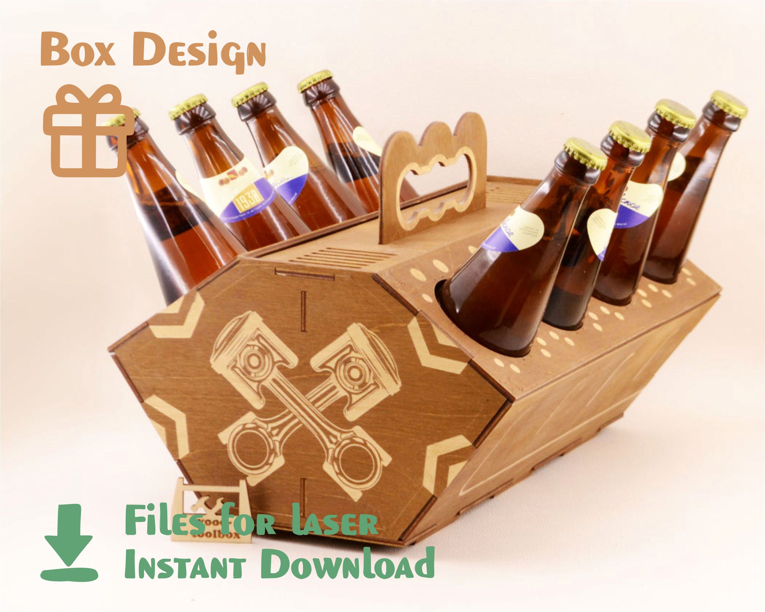 Beer Box – Laser Cut Files SVG, DXF, CDR. Digital Product - Etsy UK