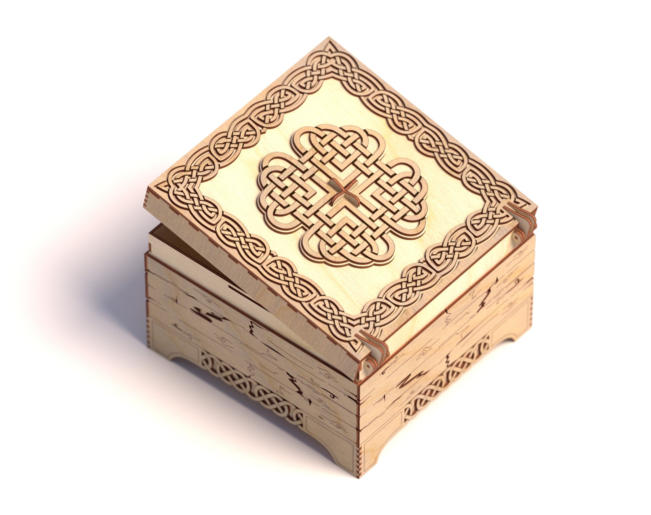Medieval Decorating Box Laser Cut Files Digital Template - Etsy