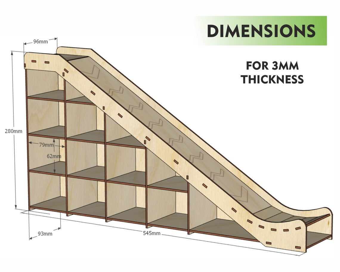 Car Jumping Ramp – Laser Cut Files. Digital Template Kids's Games ...